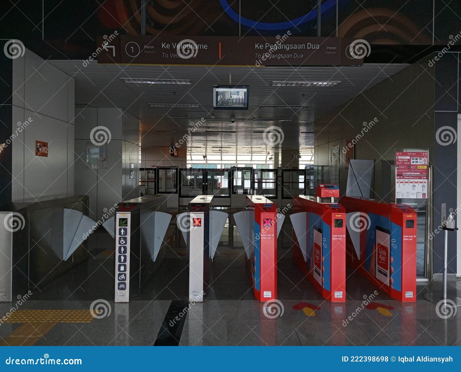 Automatic Payment Gate At The Light Rail Transit Station Editorial ...