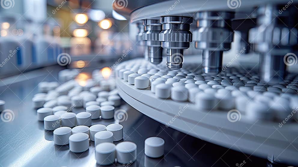 Automatic Pharmaceutical Packaging Line. Production and Quality Control ...