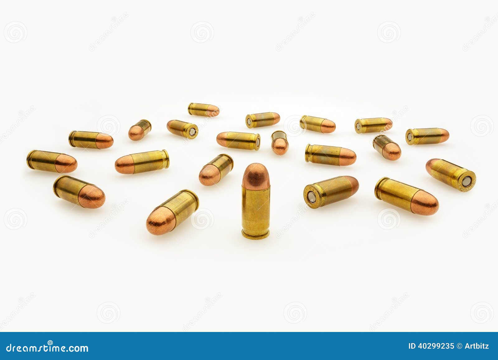 Pistol Bullets, Handgun And Handcuffs. Stock Photography ...