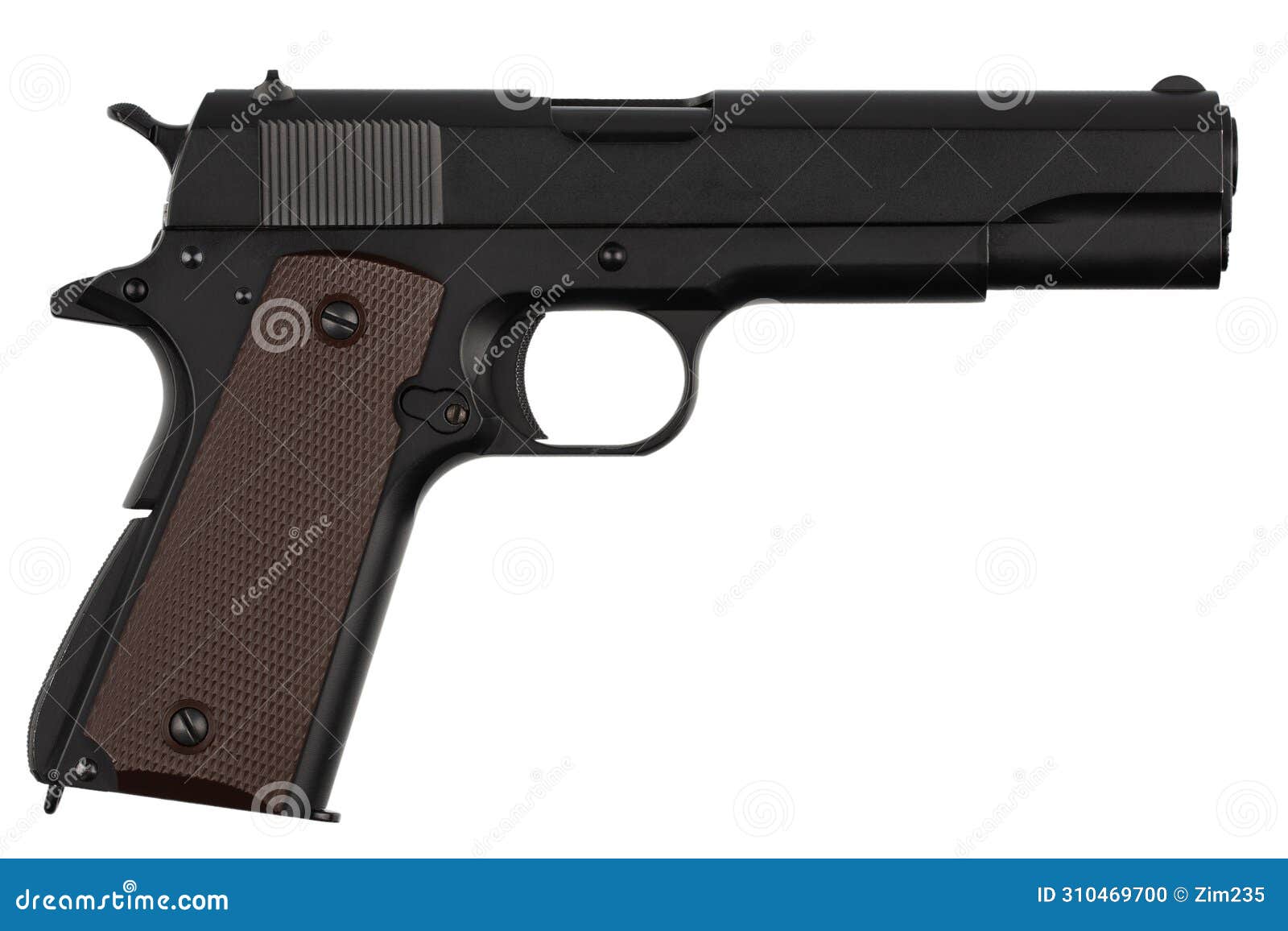 Legendary US .45 Caliber Handgun. Stock Image | CartoonDealer.com #26209003