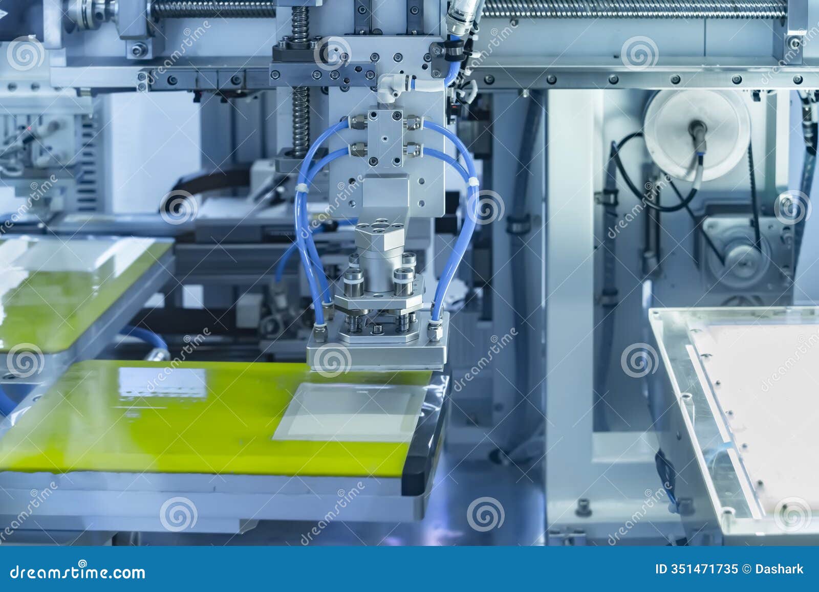 Automatic Pneumatic Piston Unit on Industrial Machine,automation ...