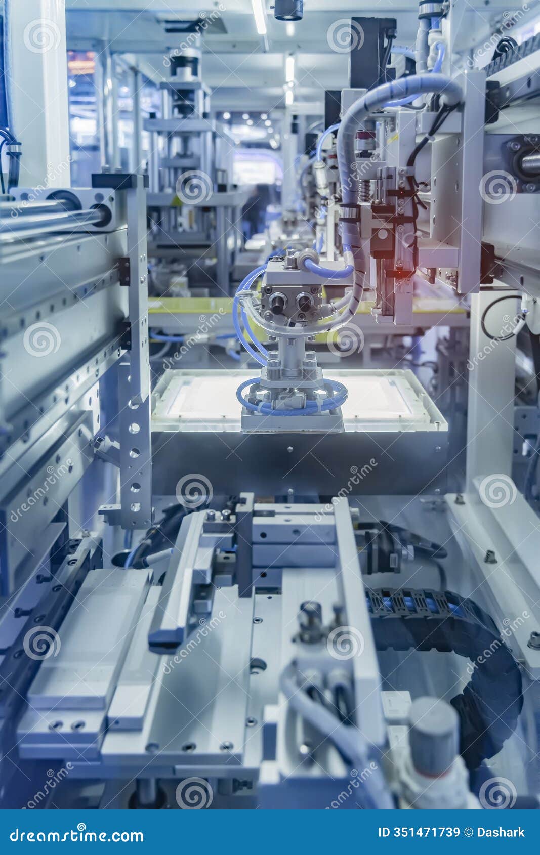 Automatic Pneumatic Piston Unit on Industrial Machine,automation ...