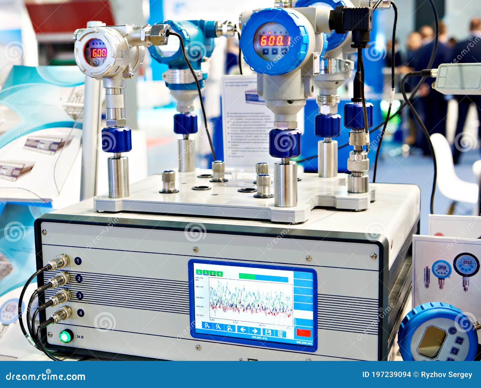 Automatic Pressure Calibrator at Exhibition Stock Photo - Image of ...