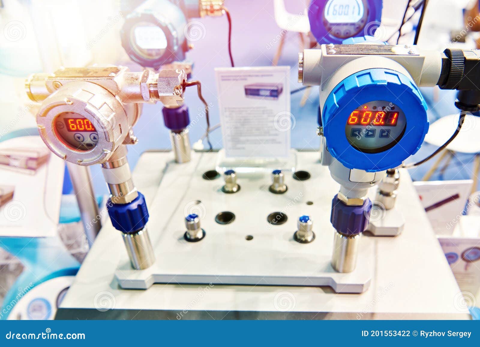 Automatic Pressure Calibrator at Exhibition Stock Photo - Image of ...