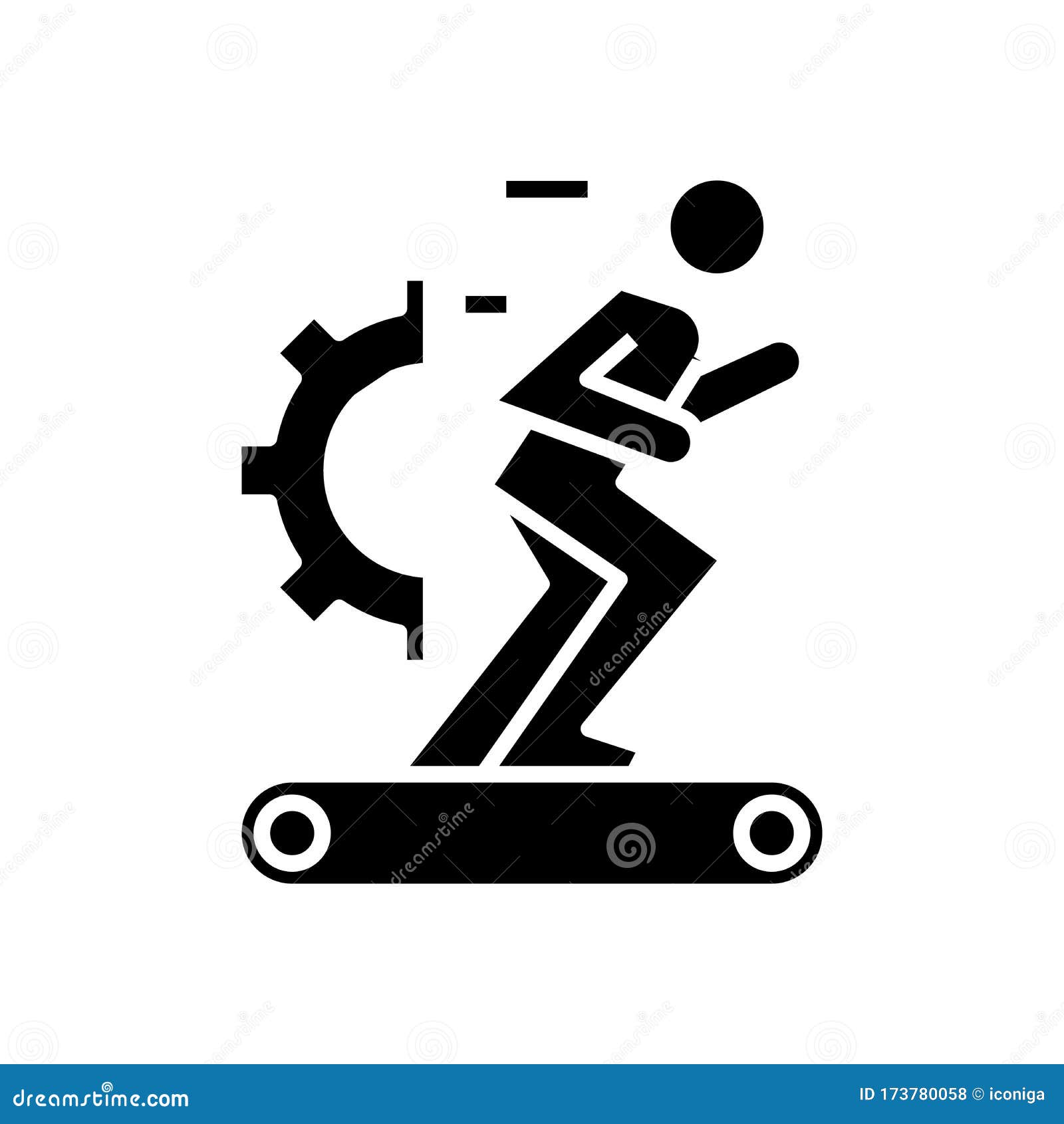 Automatic Process Black Icon, Concept Illustration, Vector Flat Symbol ...