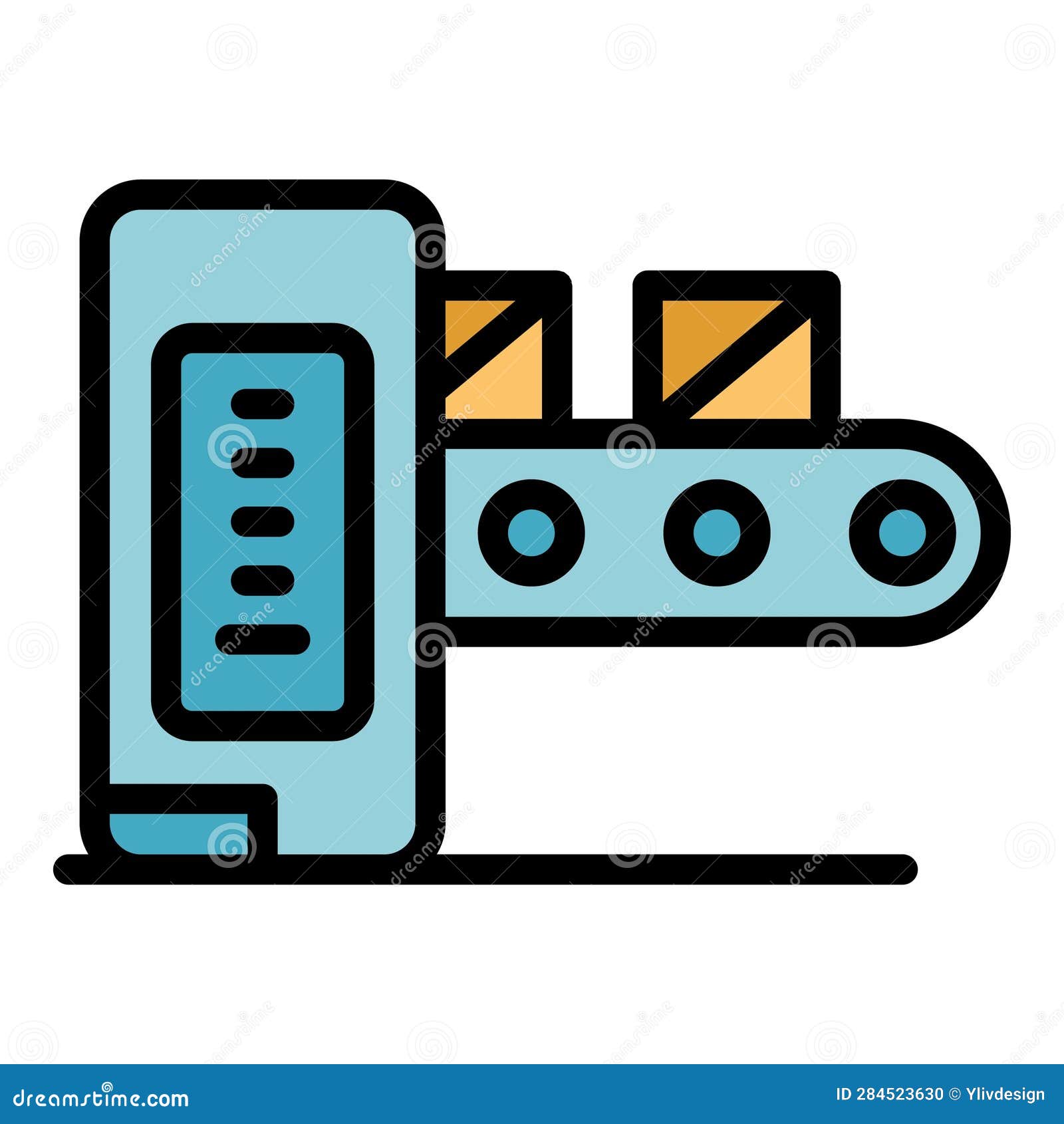 Automatic Production Icon Vector Flat Stock Vector - Illustration of ...