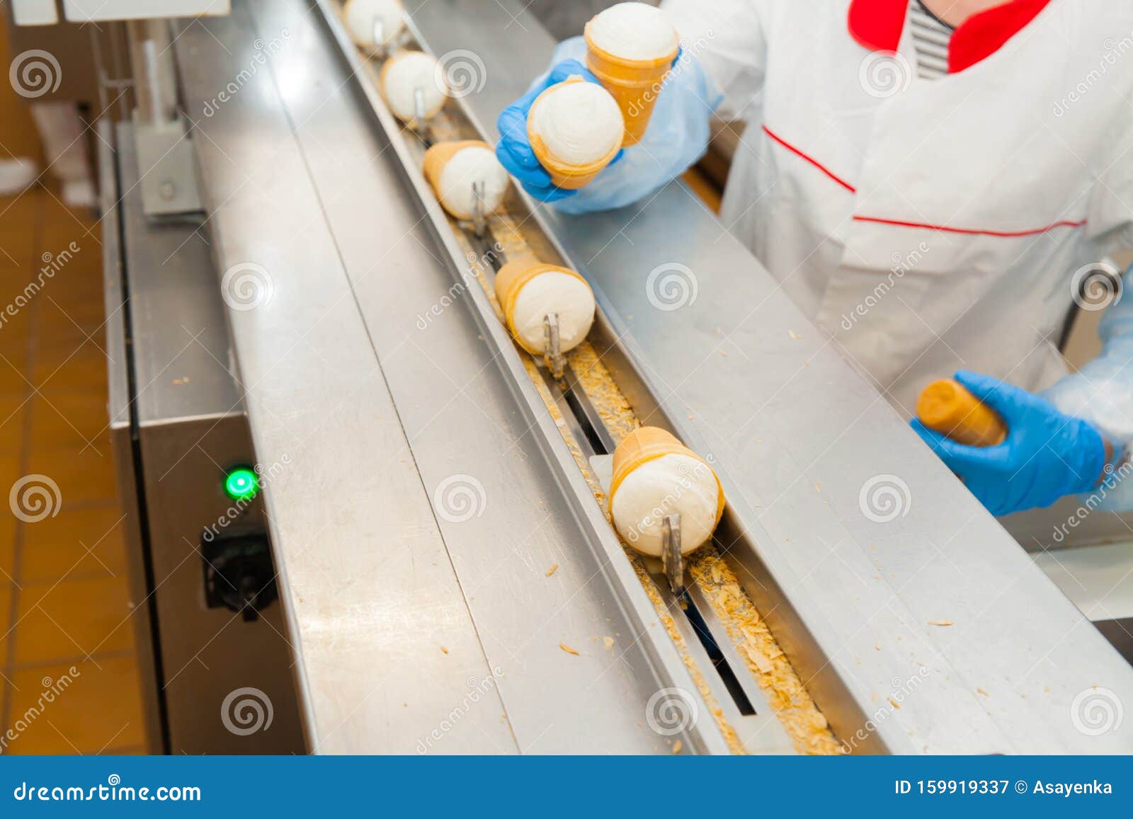 Automatic Production Line of Ice Cream Stock Image - Image of automated ...