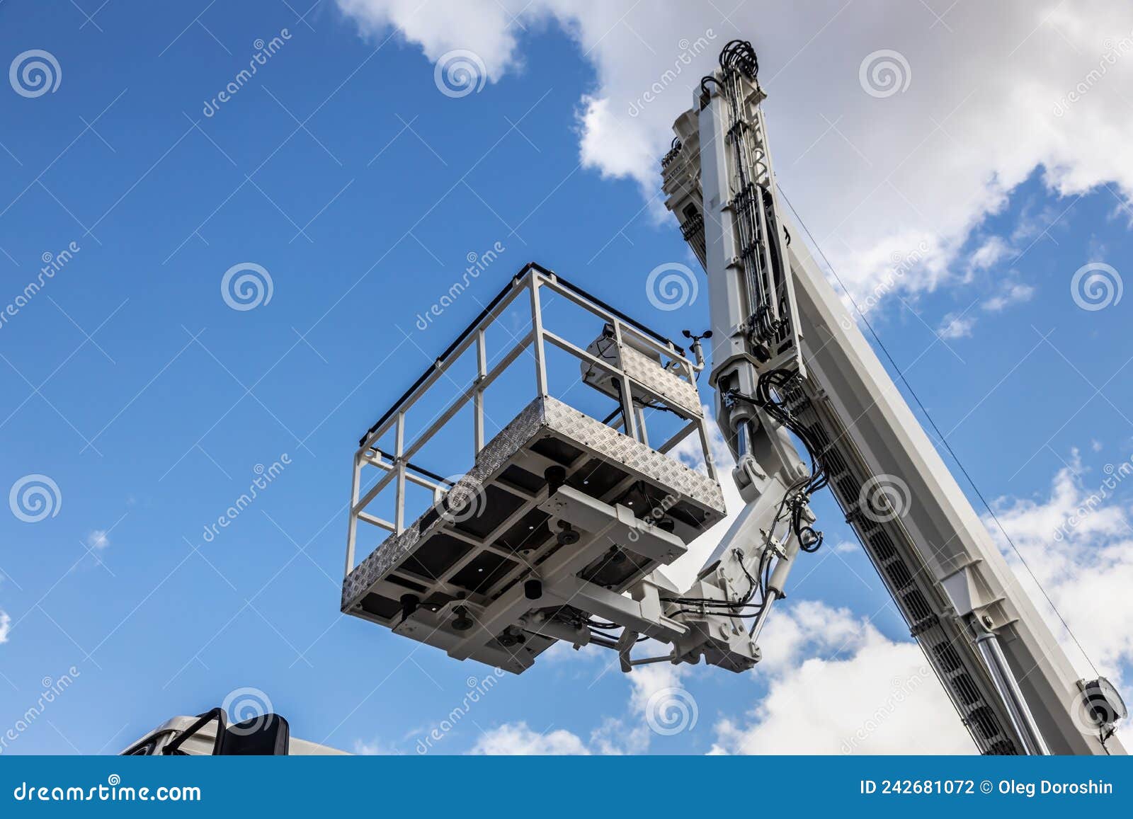 The Automatic Retractable Boom of the Construction Machine Stock Photo ...