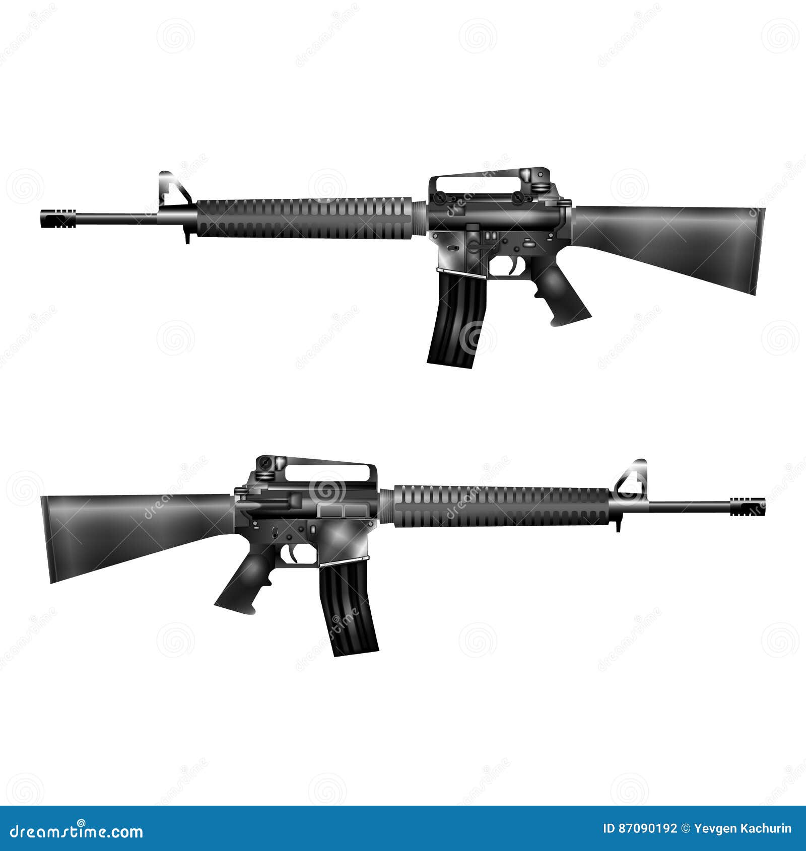 AR-15 Automatic Rifle Desert Camoufleged Pattern Royalty-Free Stock ...