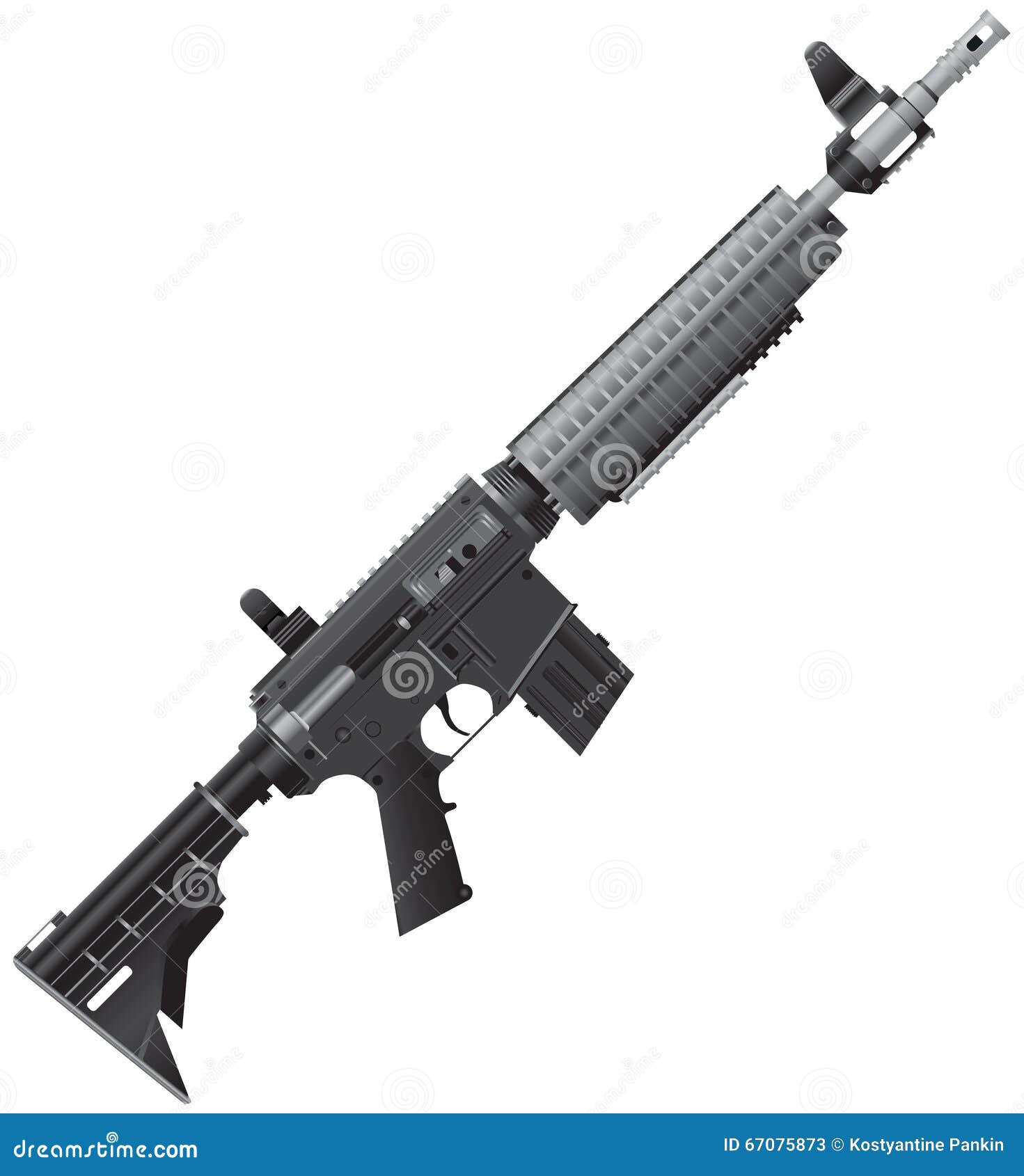 AR-15 Automatic Rifle Desert Camoufleged Pattern Royalty-Free Stock ...