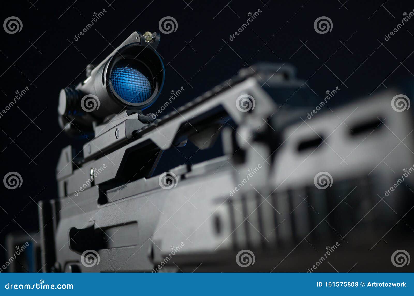 Automatic Rifle with Optical Sight Stock Photo - Image of accurate ...