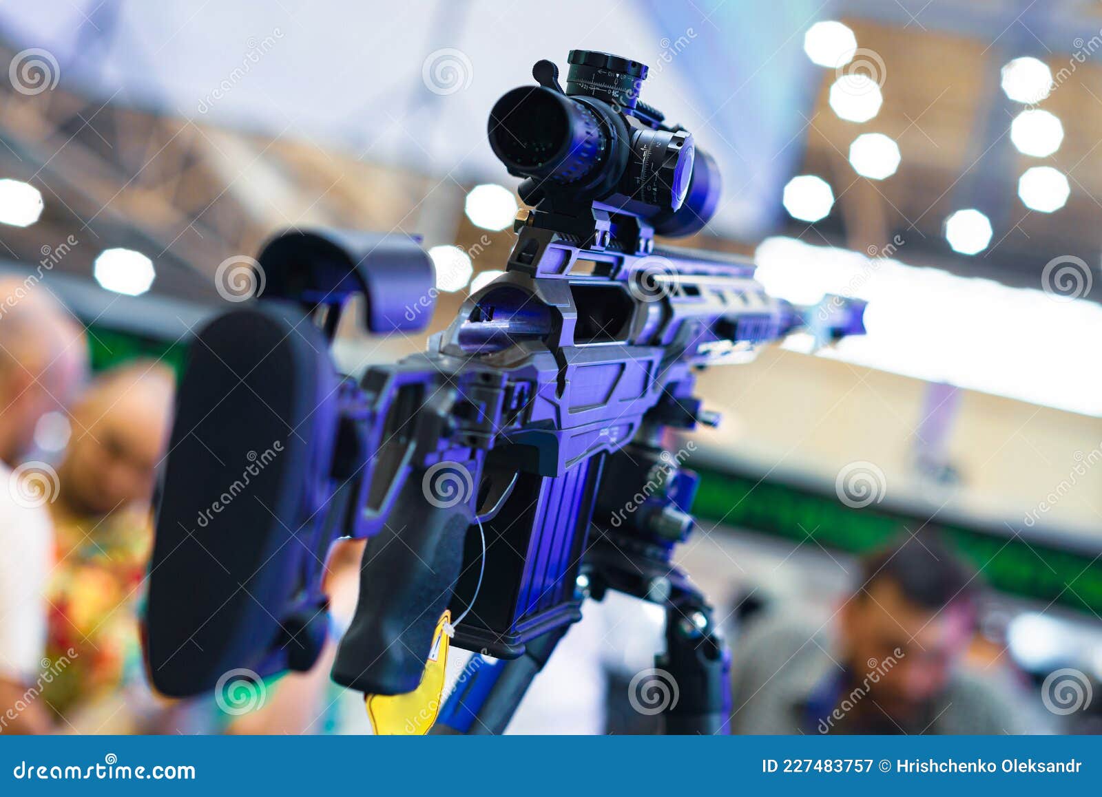 Automatic Rifle with Telescopic Sight Stock Image - Image of assault ...