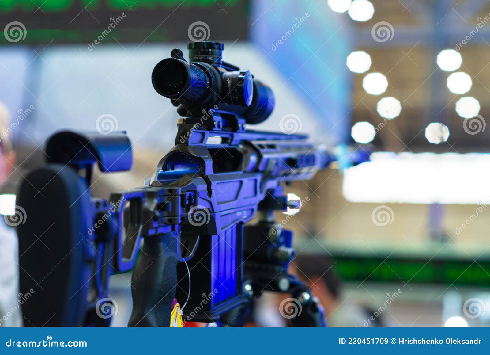 Automatic Rifle with Telescopic Sight Editorial Stock Image - Image of ...