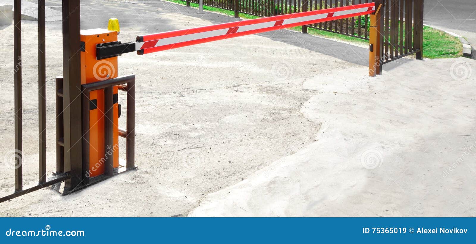 Automatic Rising Arm or Boom Barrier Stock Image - Image of control ...