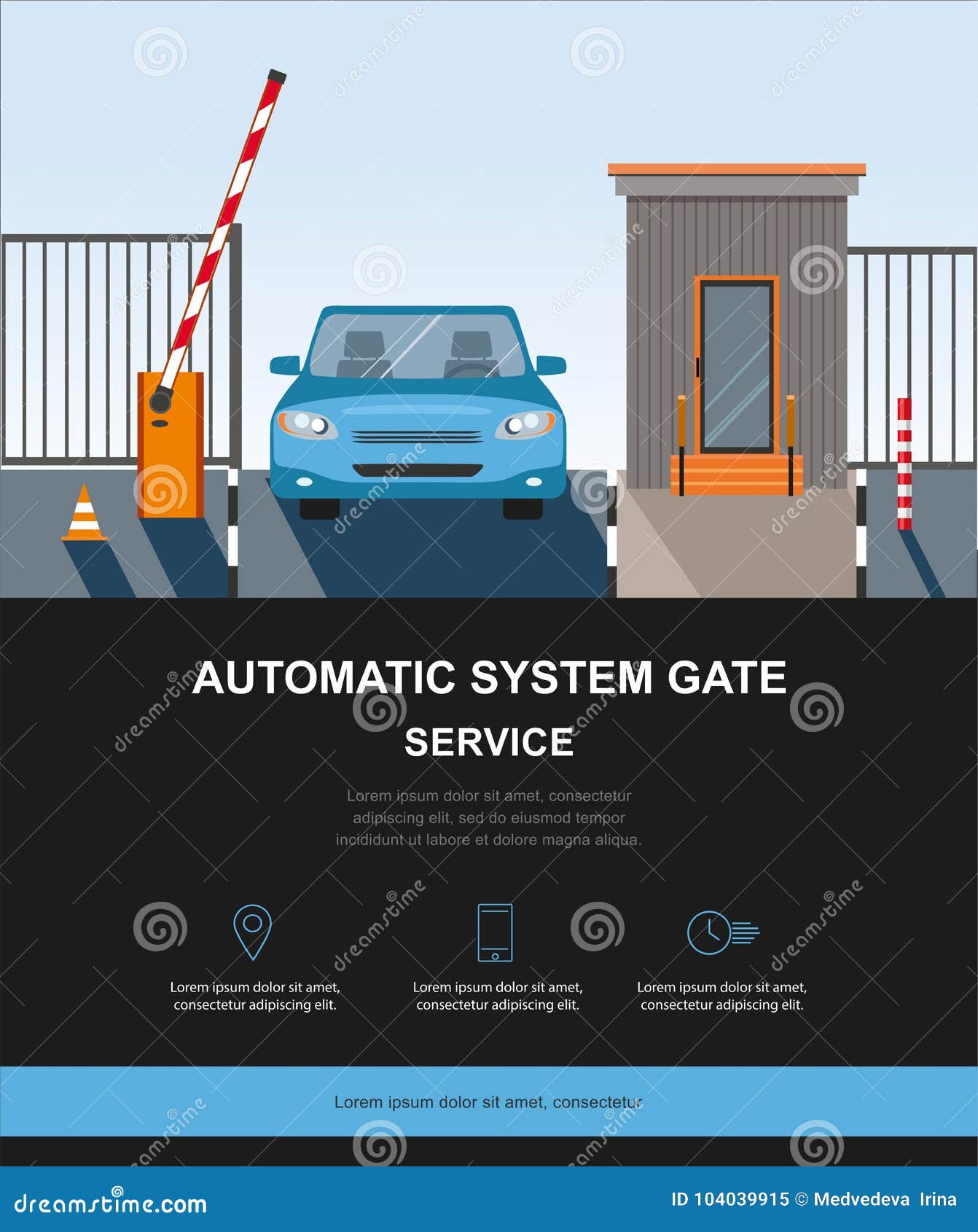 Automatic Rising Up Barrier, Automatic System Gate for Security. Stock ...