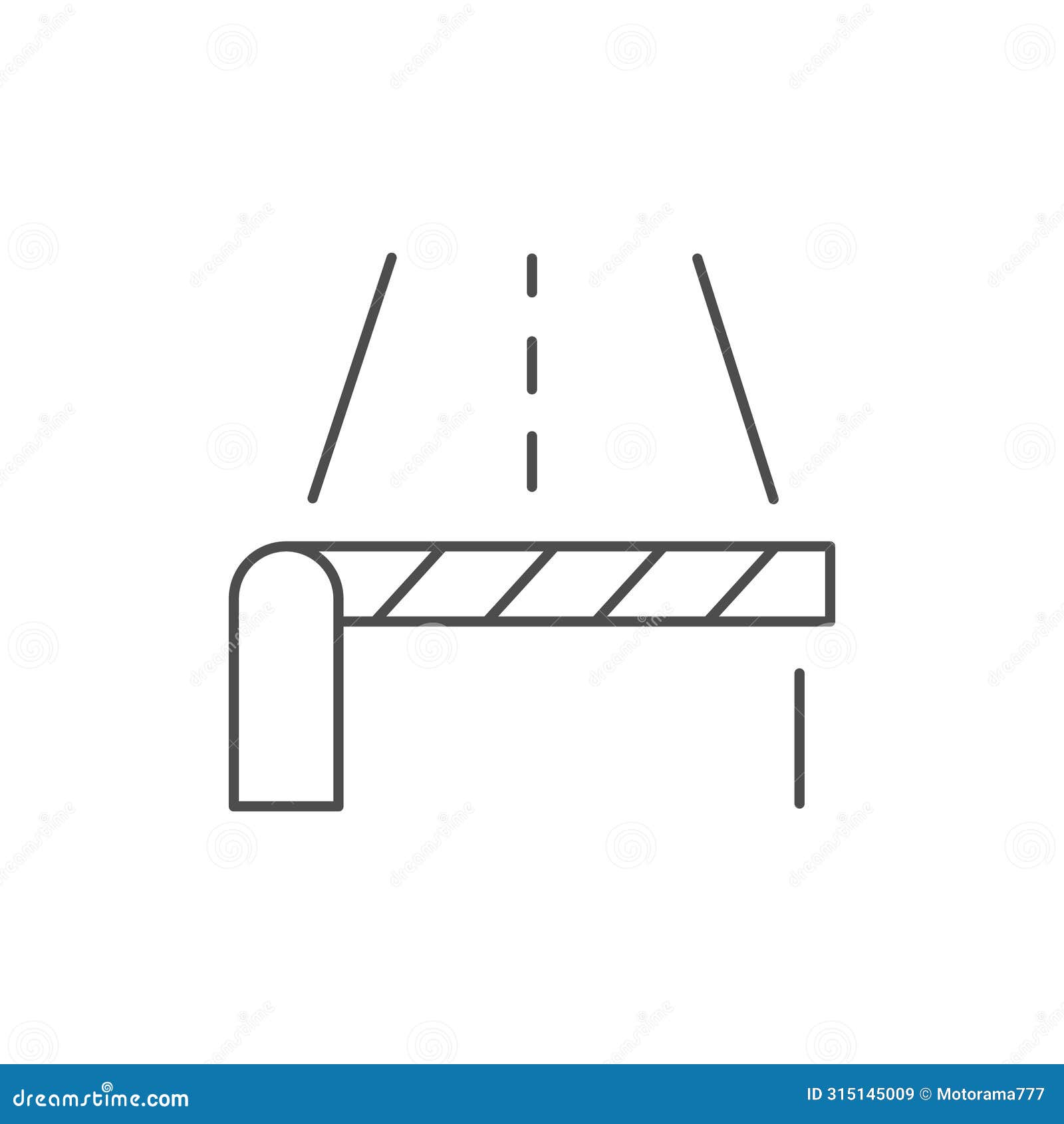 Automatic Road Barrier Line Icon Stock Vector - Illustration of safety ...