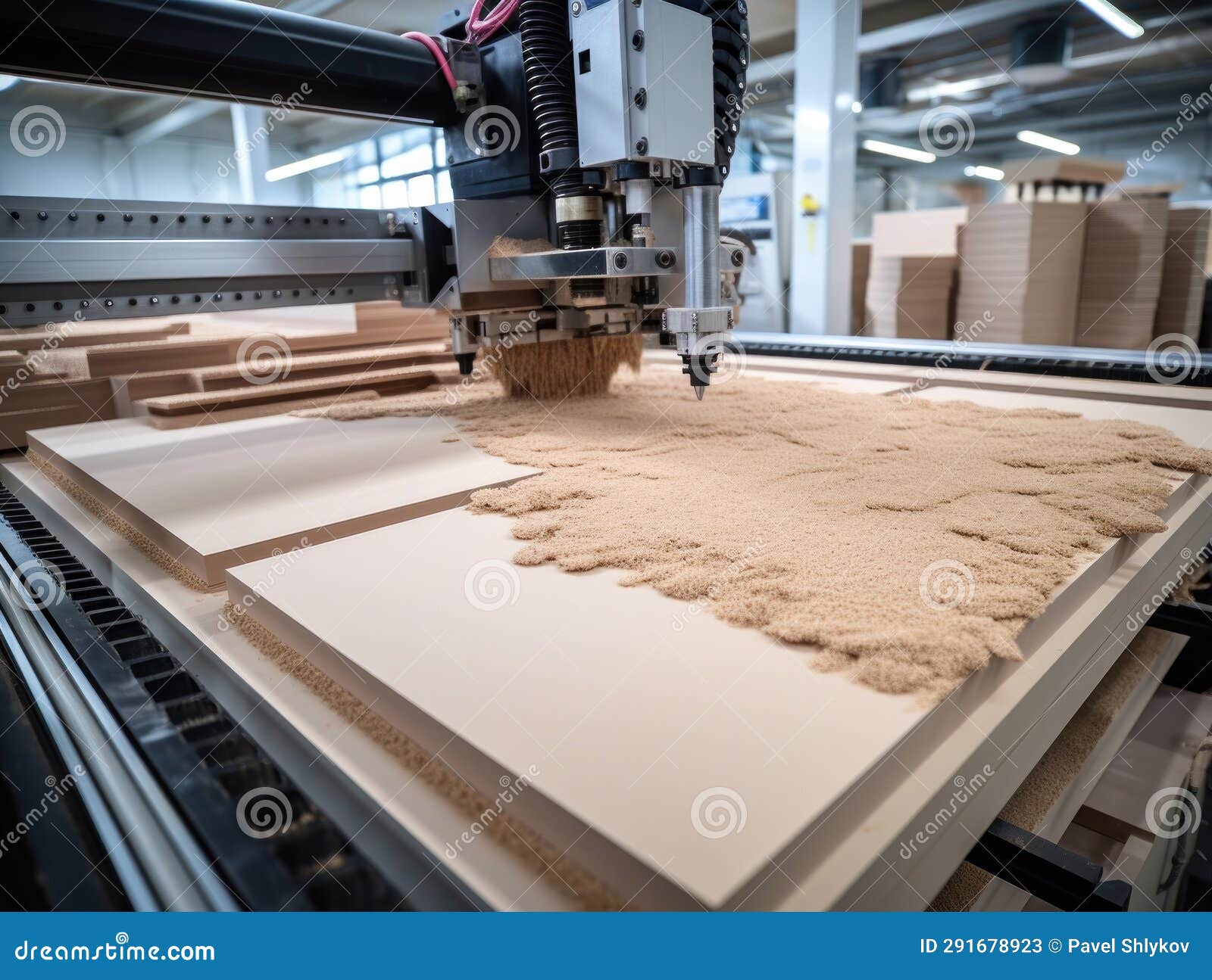 Automatic Robot at Furniture Factory Stock Image - Image of equipment ...