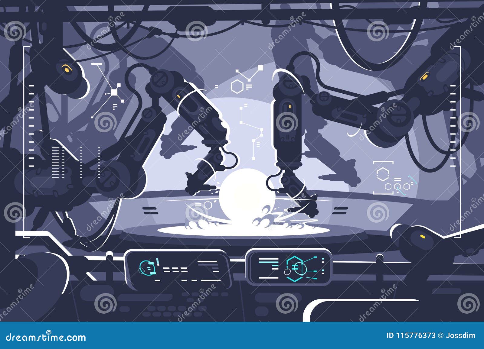 Automatic Gun Cartoon Vector | CartoonDealer.com #52251313