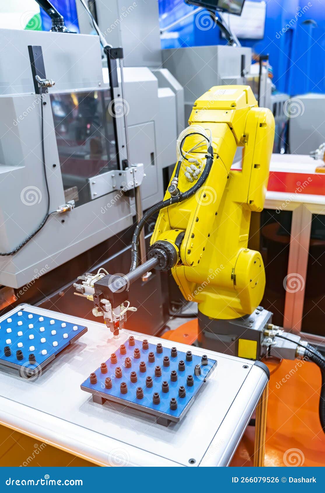 Automatic Robot in a Smart Factory. Assembly Line Stock Photo - Image ...