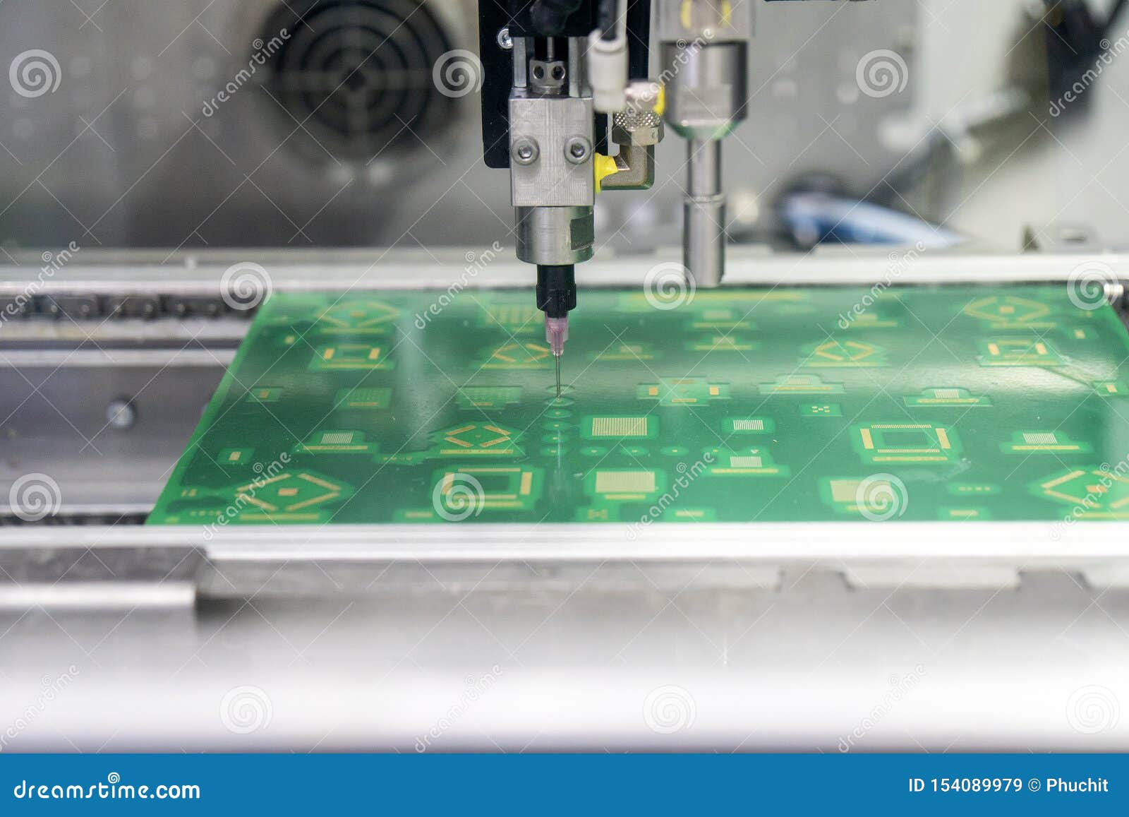 The Automatic Robotic Operation In The Circuit Print Board Assembly ...