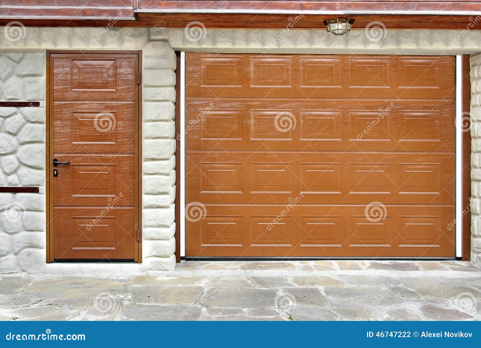 Automatic Roll-up Garage Gate and Door Stock Photo - Image of housing ...