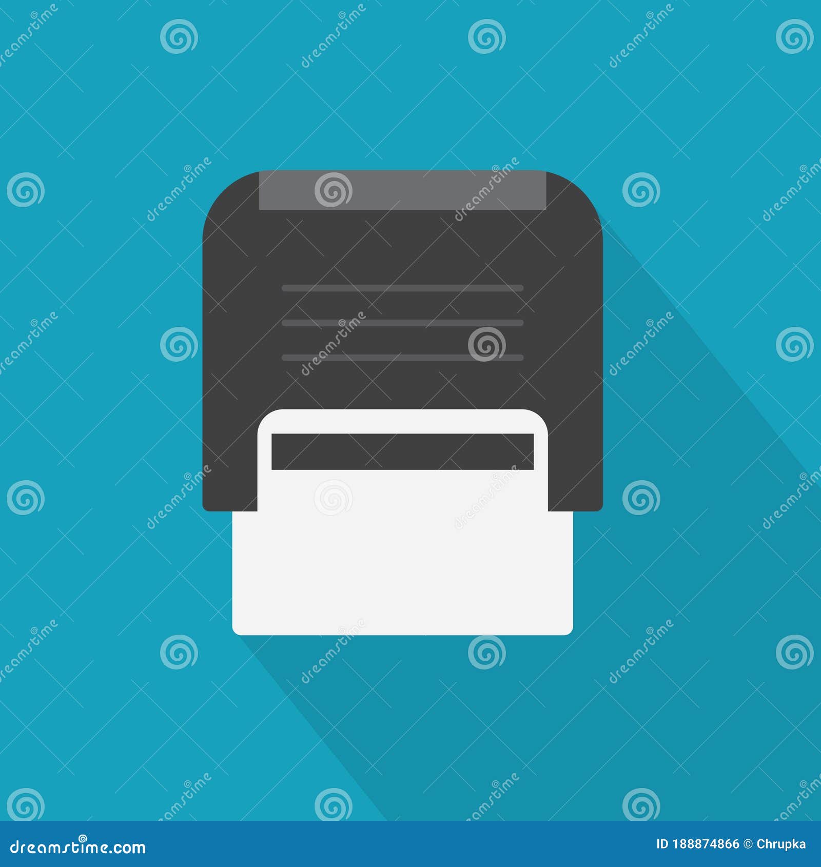 Automatic Rubber Stamp Tool Icon Stock Vector - Illustration of design ...