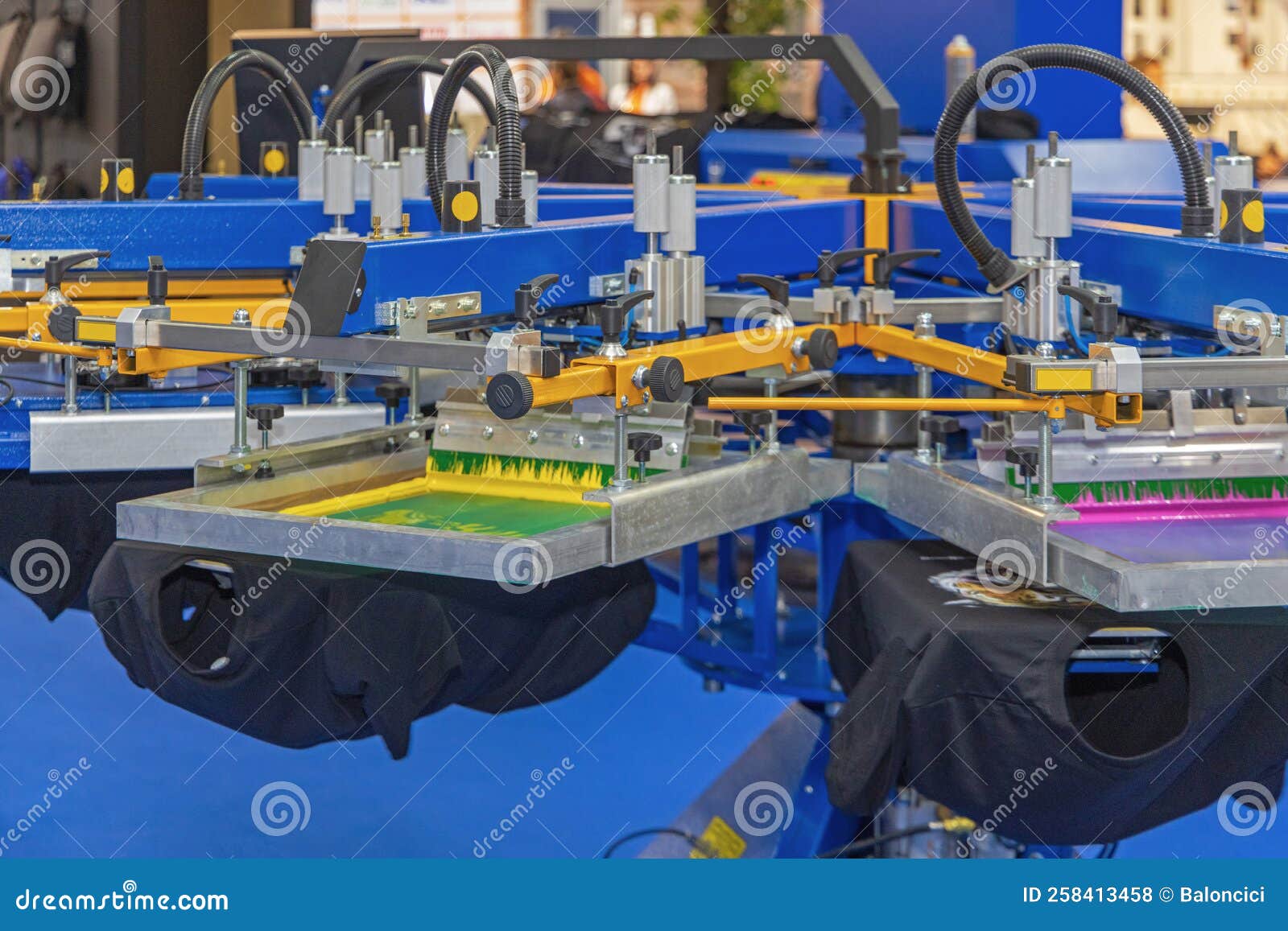 Automatic Screen Printing stock photo. Image of screen - 258413458