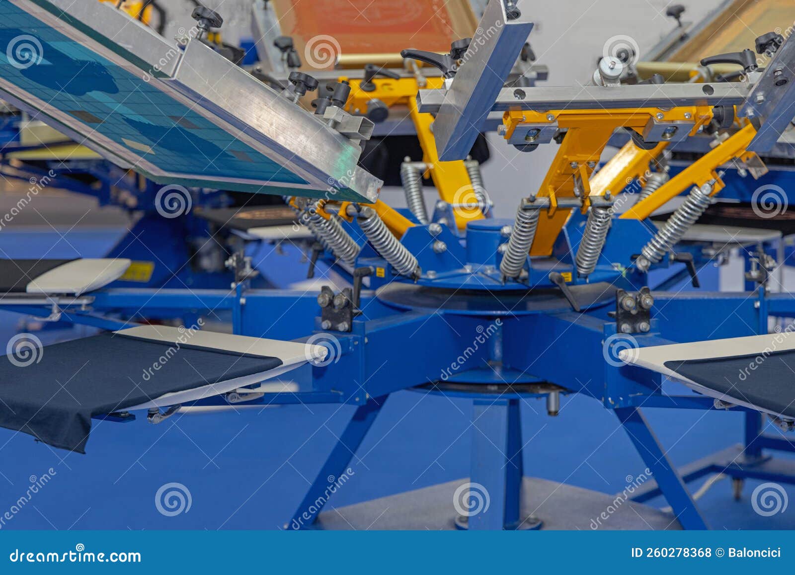 Automatic Screen Printing Machine Stock Photo - Image of automated ...