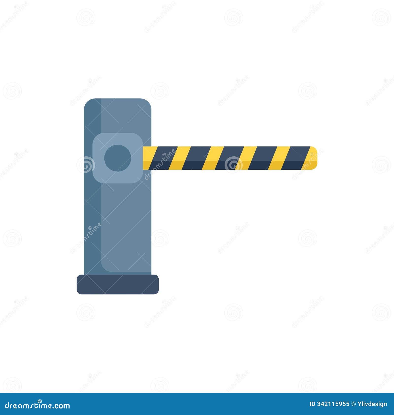 Automatic Security Barrier Limiting Access with Striped Boom Stock ...