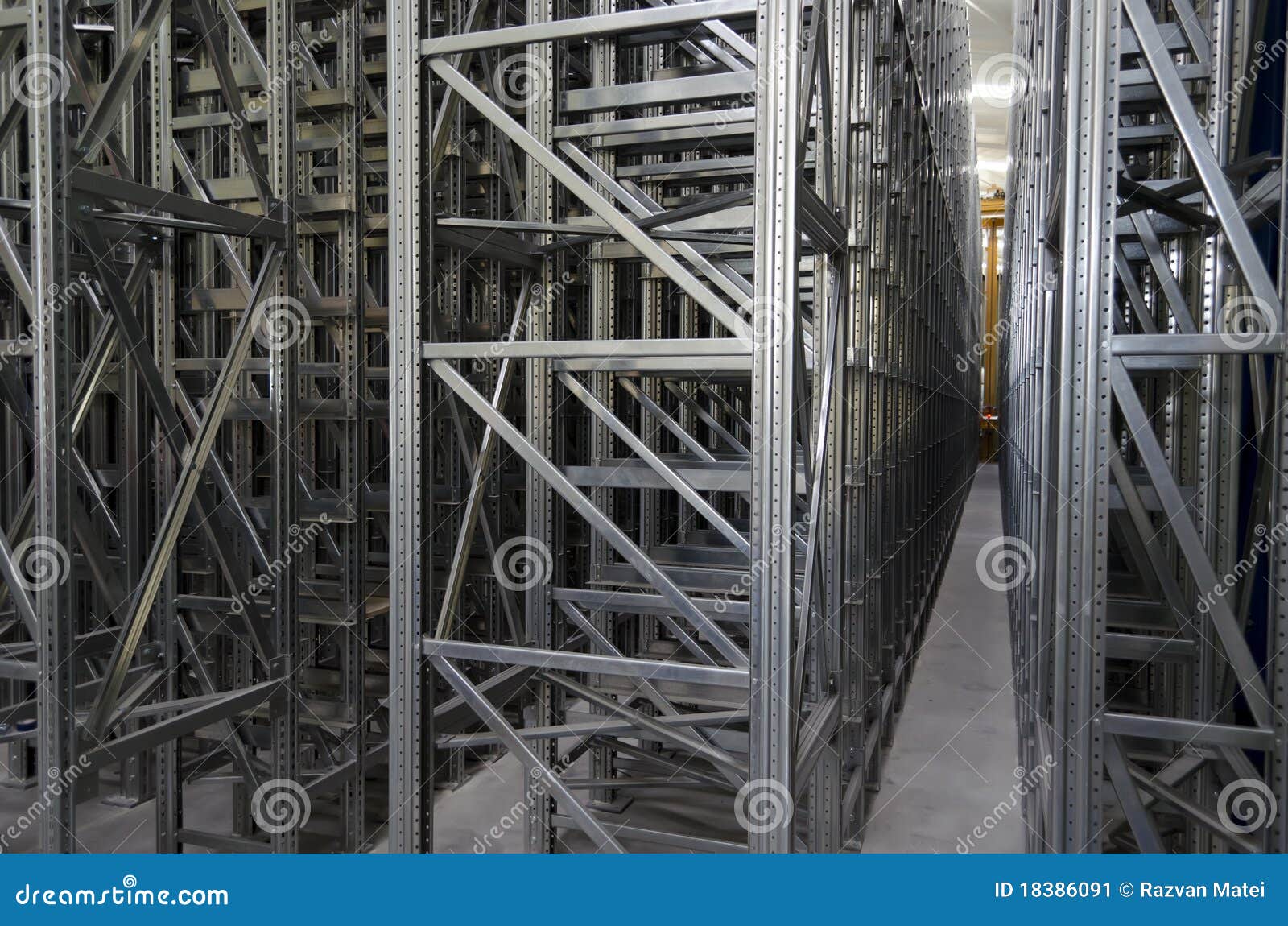 Automatic Shelves System In A Logistic Warehouse Royalty-Free Stock ...