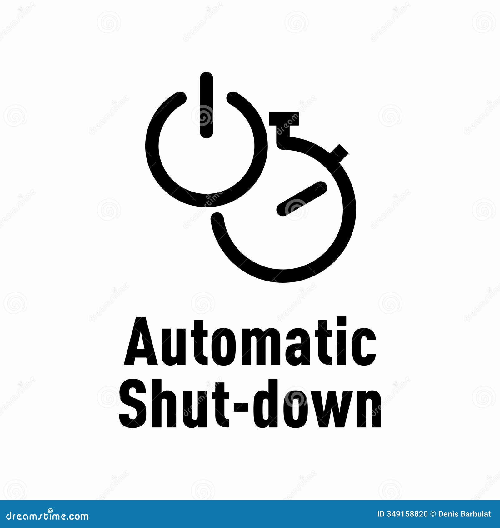 Automatic Shut-down Vector Information Sign Stock Vector - Illustration ...