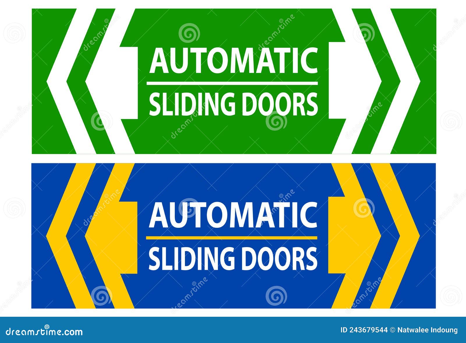 Automatic Sliding Door Opening Direction Sign, Symbol Stock ...
