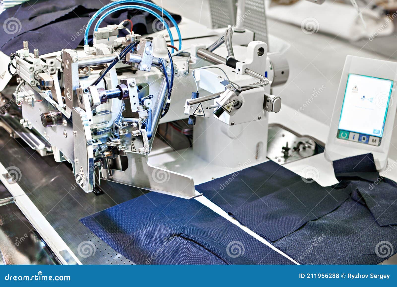Lockstitch, Automatic Welting Sewing Machine Stock Photo - Image of ...