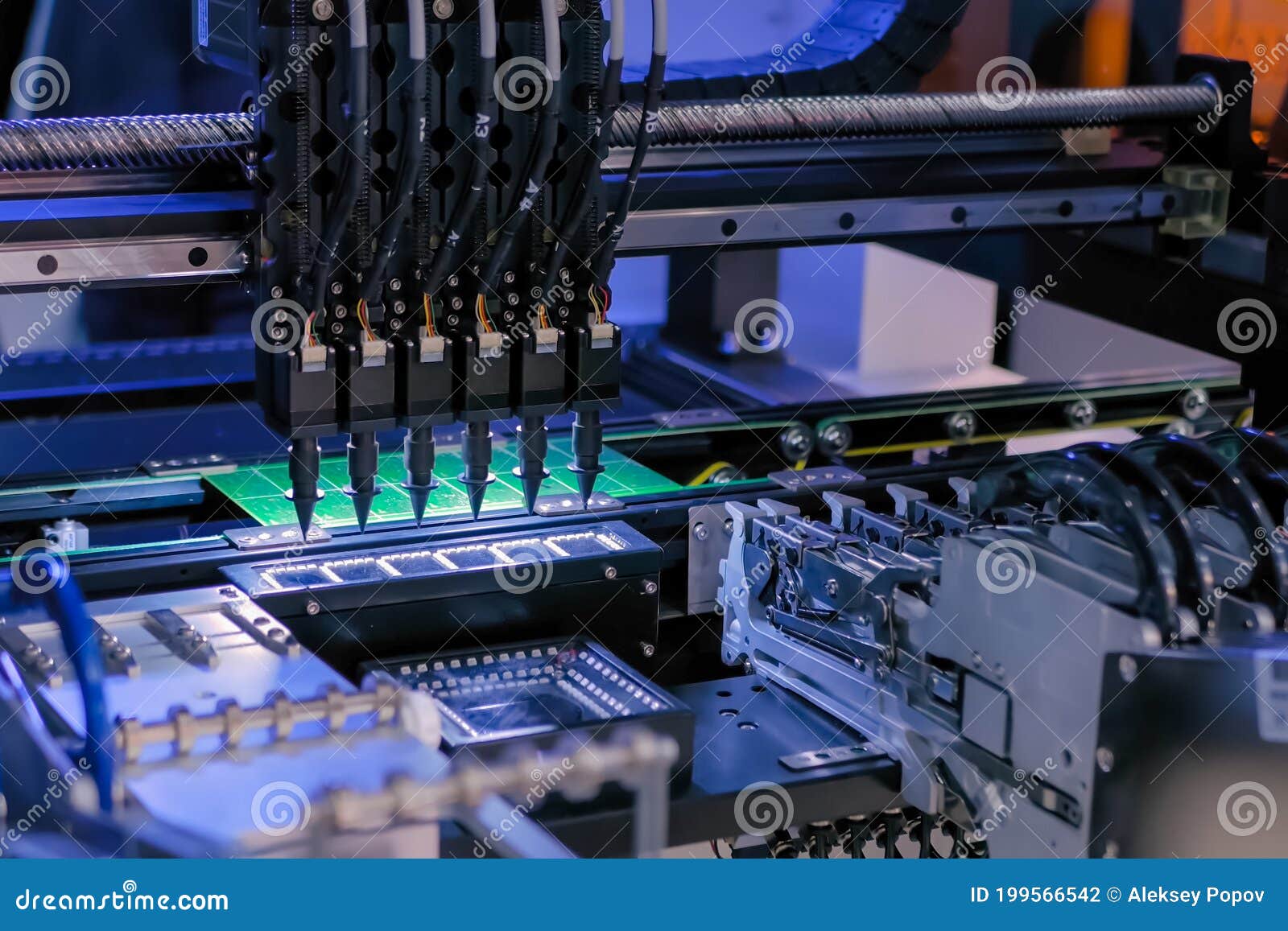 Automatic SMD Pick and Place Machine Assembling Computer Circuit Board ...