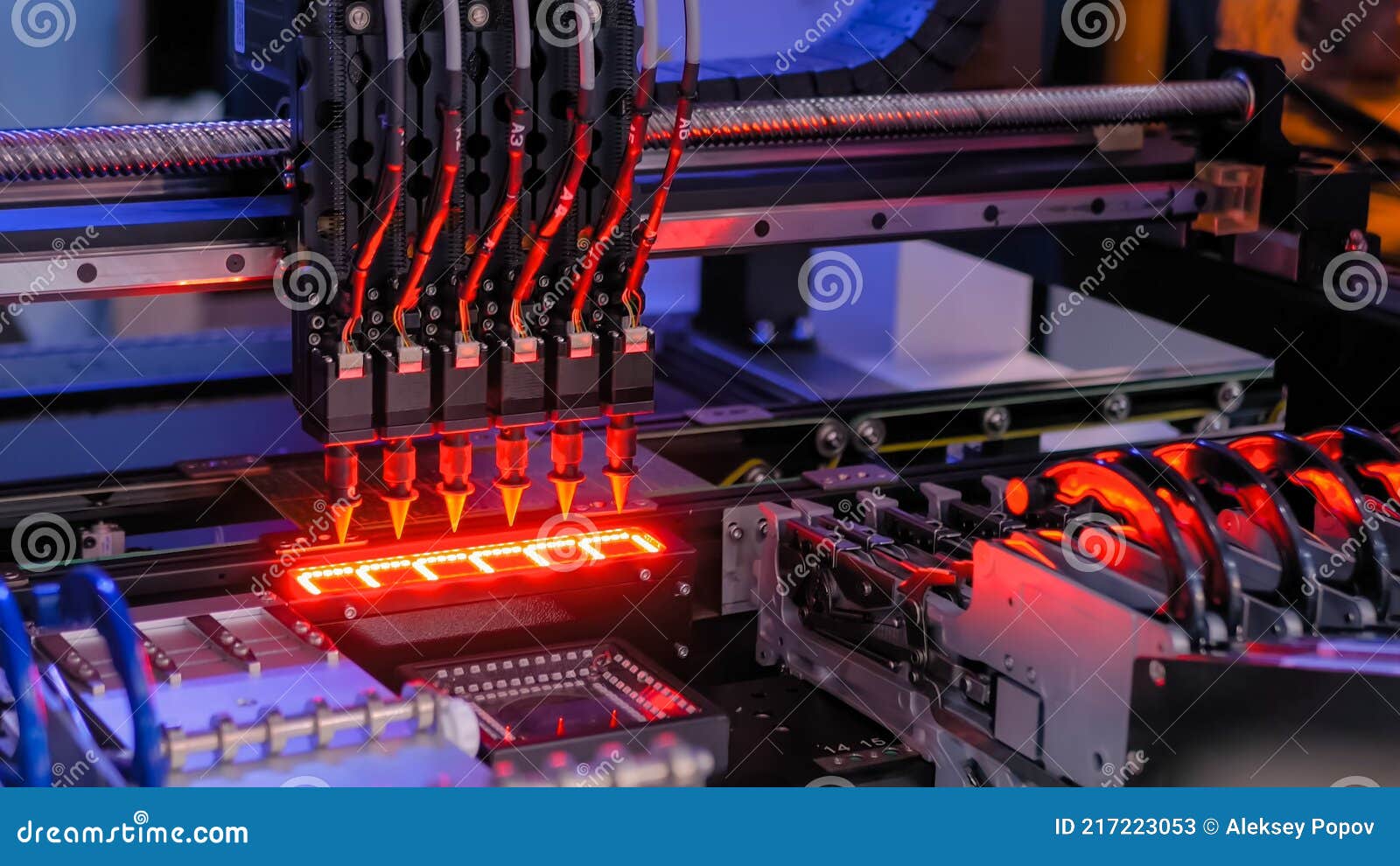 Automatic SMD Pick and Place Machine Assembling Computer Circuit Board ...