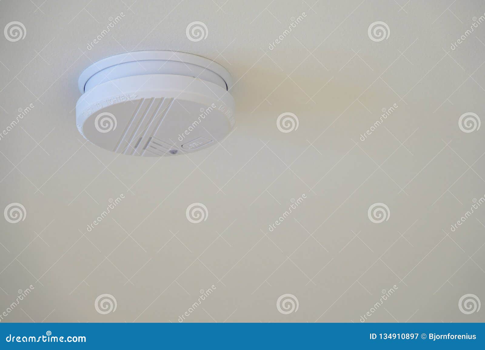 Automatic Smoke Detector Fire Alarm in the Ceiling. Stock Image - Image ...
