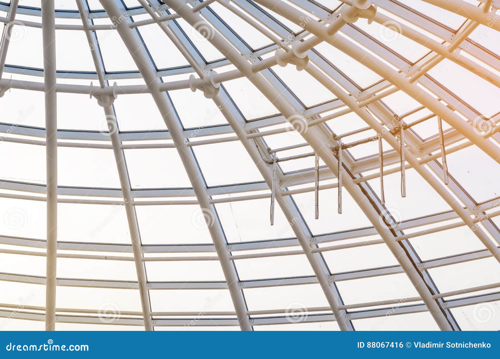 Automatic Smoke Removal Windows in Glass Dome Stock Photo - Image of ...