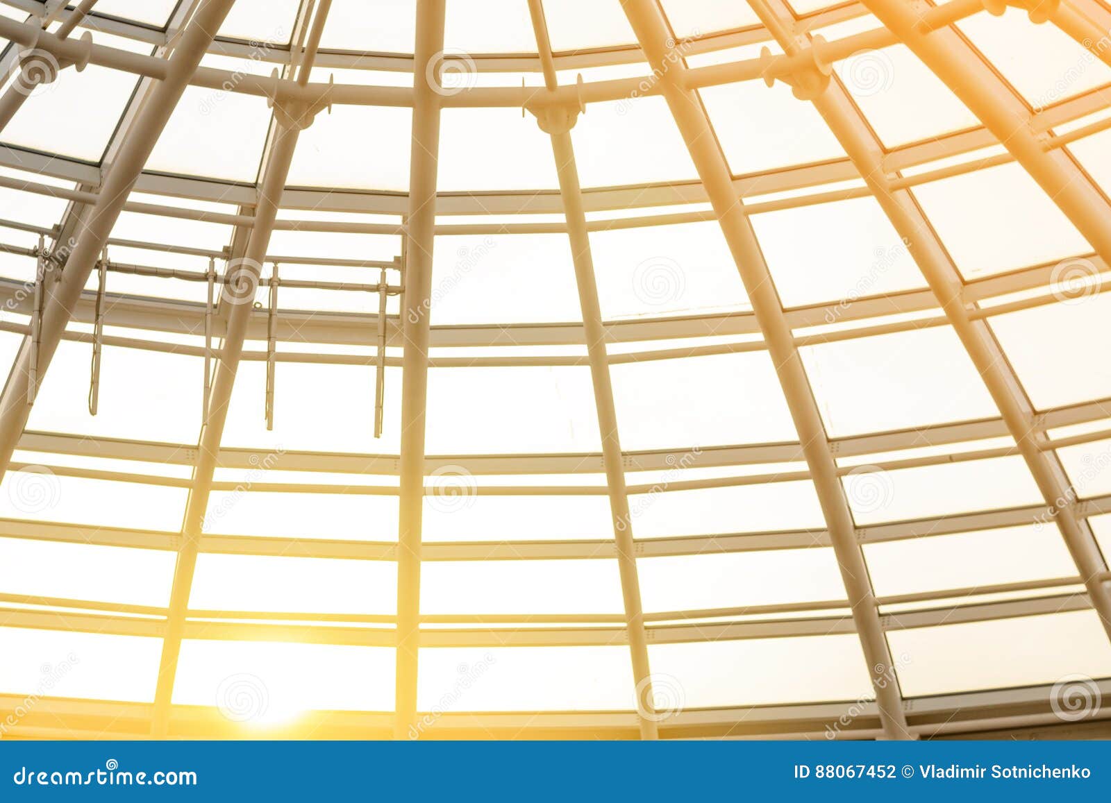 Automatic Smoke Removal Windows in Glass Dome Stock Photo - Image of ...