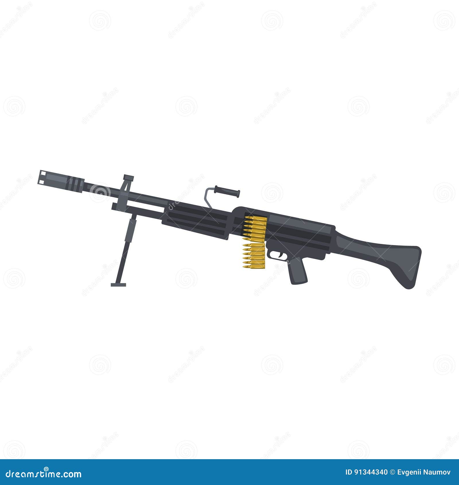 Machine Gun Sniper Rifle Vector Set. | CartoonDealer.com #84310497
