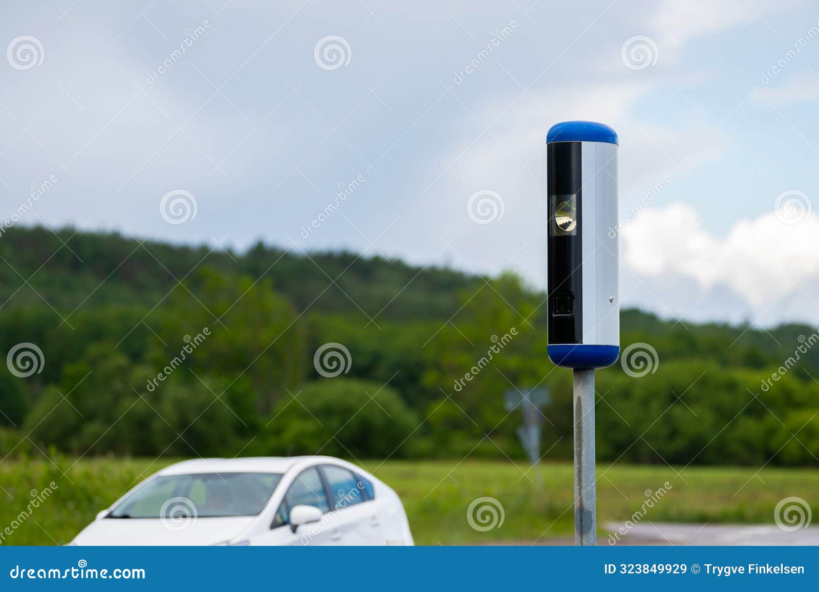Automatic Speed Enforcement Camera by the Side of a Road.. Stock Image ...