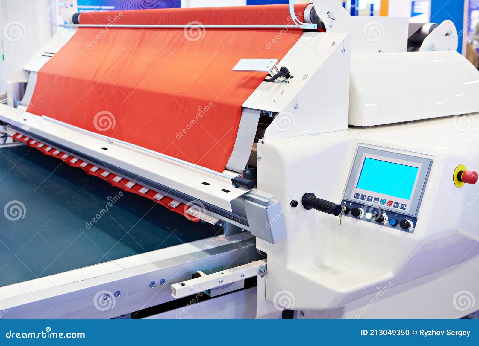 Automatic Spreading Machine Textile Industry Stock Photo - Image of ...
