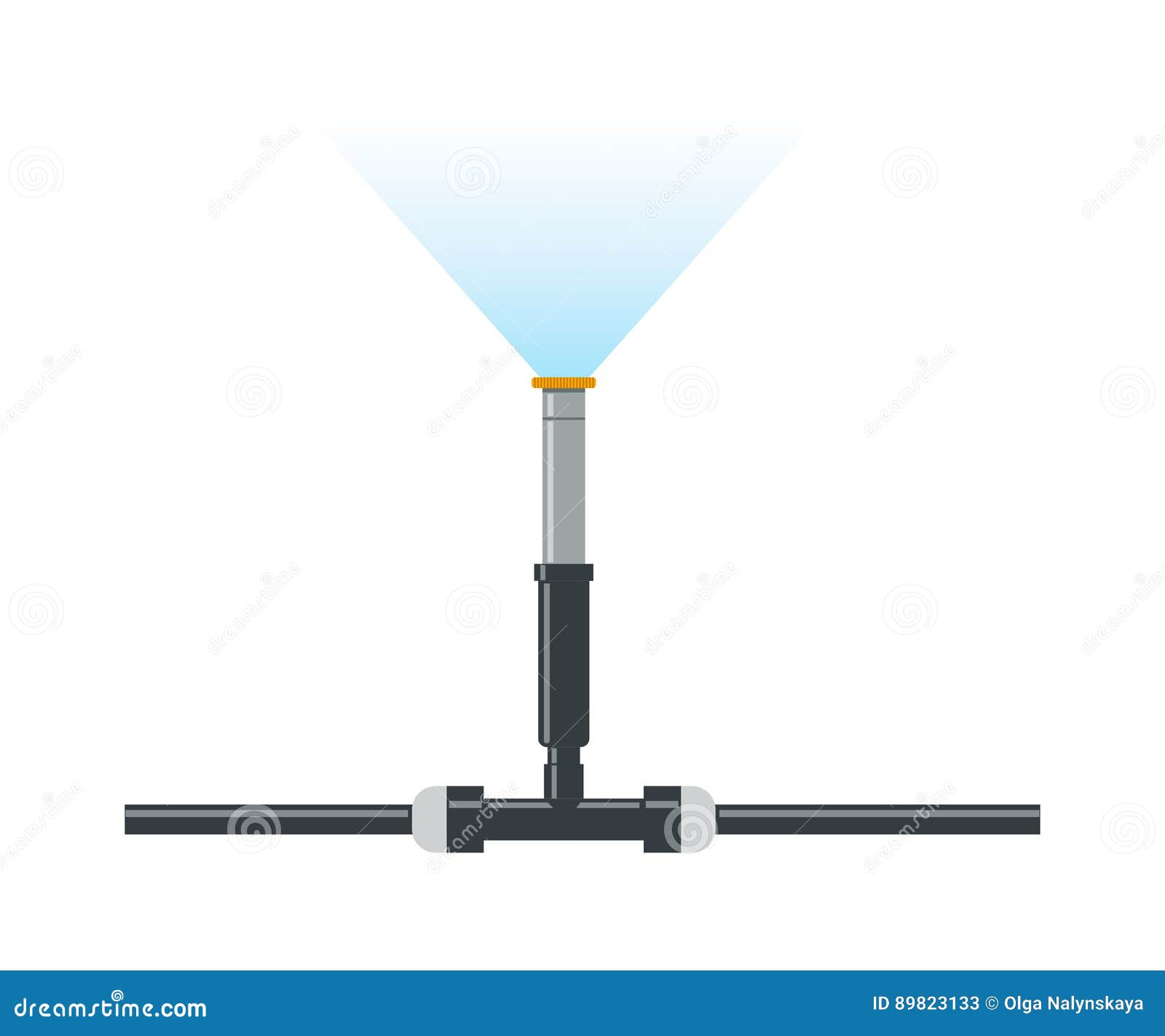 Sprinkle Irrigation Systems Isolated Cartoon Vector Illustrations ...