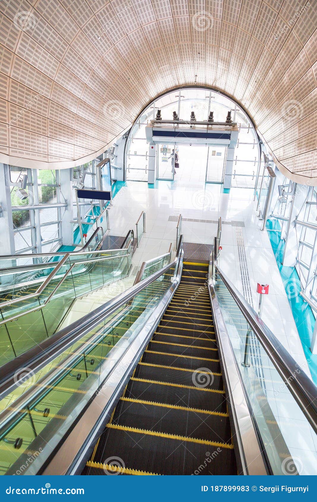 Automatic Stairs in Dubai Metro Station Stock Image - Image of ...