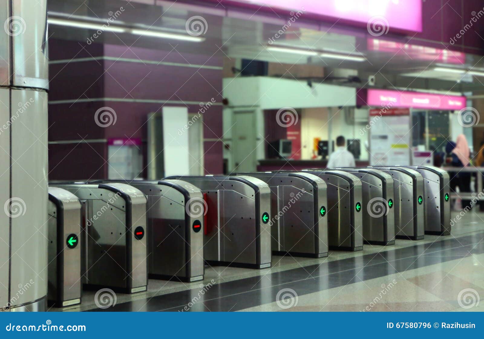Automatic Station Access Gate Stock Photo - Image of control, exit ...