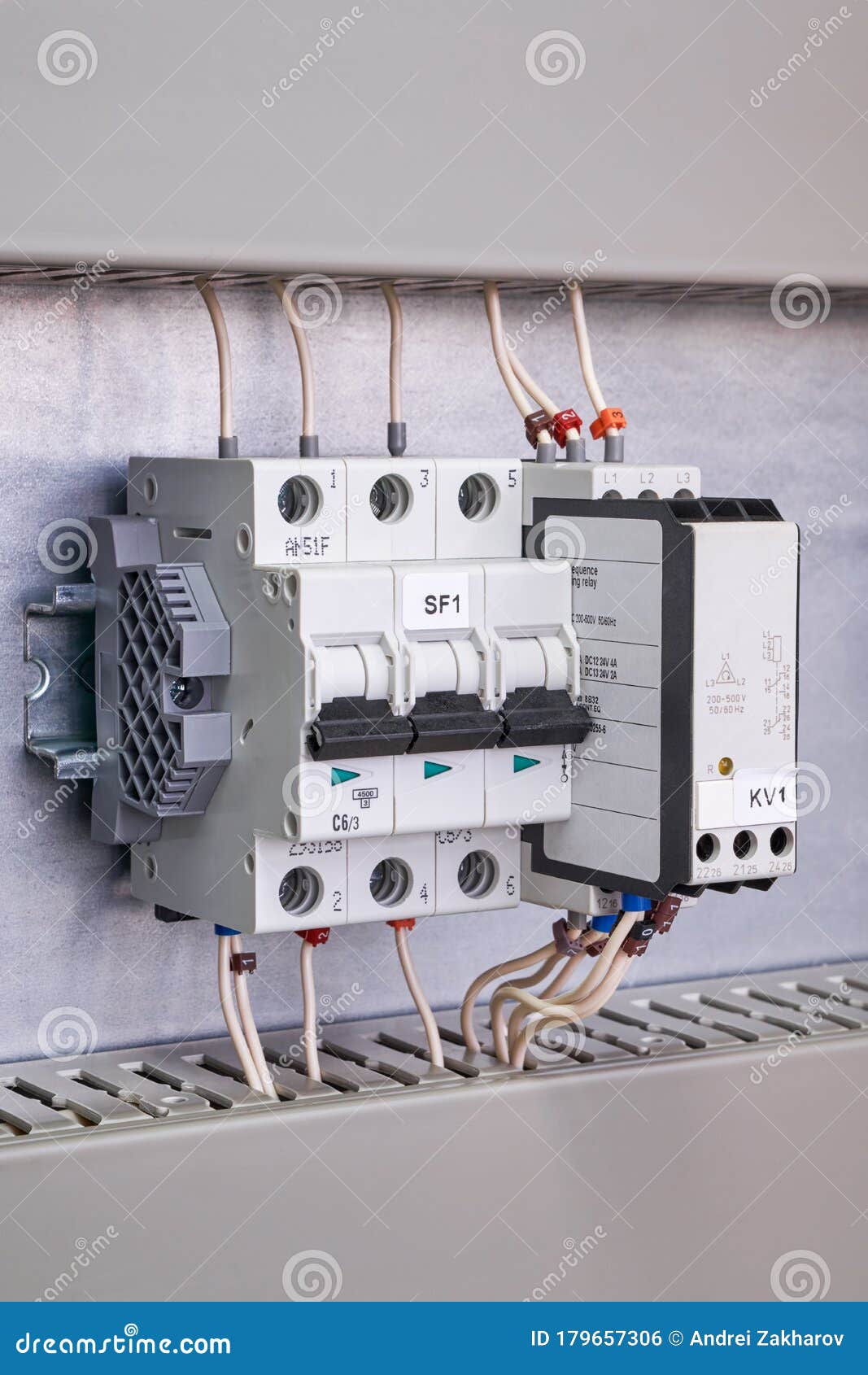 Automatic Switch and Phase Control Relay in the Electrical Cabinet ...