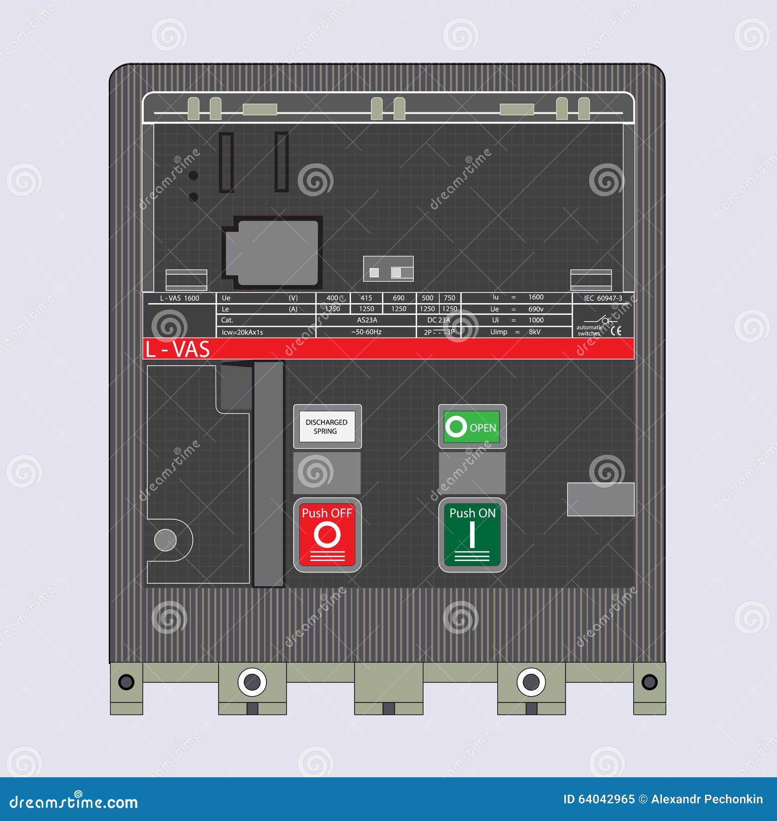 Automatic Switches Breaker stock vector. Illustration of equipment ...