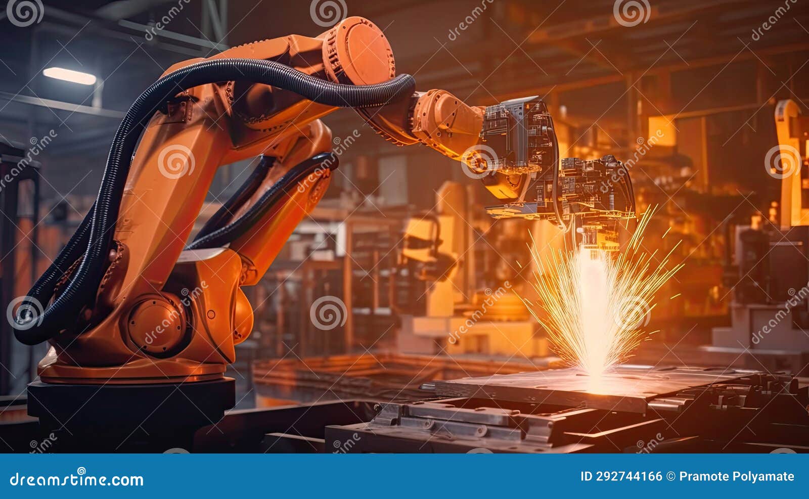 Automatic System of Industrial Robot Works Automatically in Smart ...