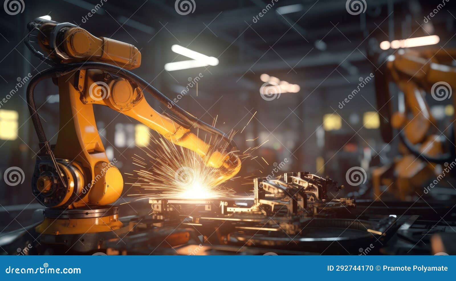 Automatic System of Industrial Robot Works Automatically in Smart ...