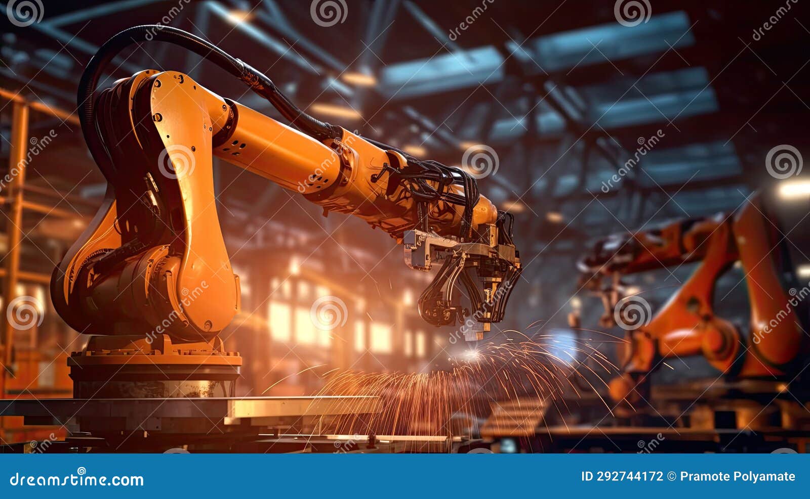 Automatic System of Industrial Robot Works Automatically in Smart ...