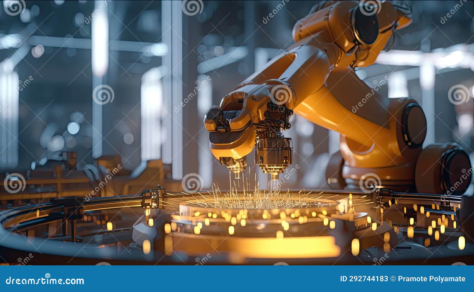 Automatic System of Industrial Robot Works Automatically in Smart ...
